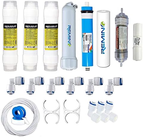 Remino Complete RO Service kit with copper Alkaline filter, 80 GPD RO ...