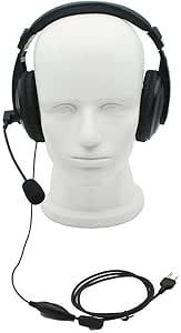 Amazon.com: GoodQbuy Two Way Radio Overhead Headsets Headphones with ...