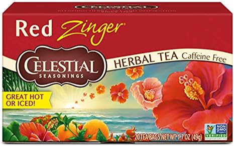 Amazon.com : Celestial Seasonings Hibiscus Tea, Red Zinger Herbal Tea ...