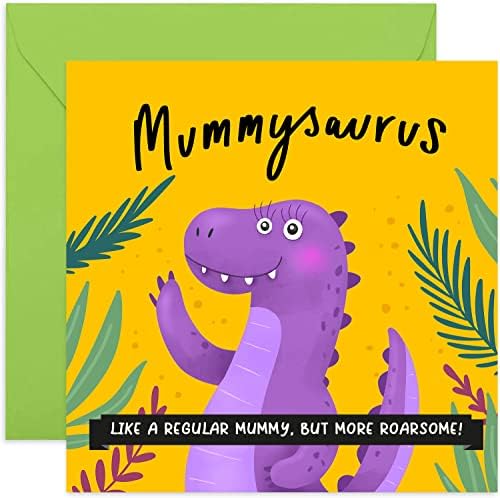 Old English Co. Dinosaur Mummy Happy Birthday Card - Fun Mother's Day ...