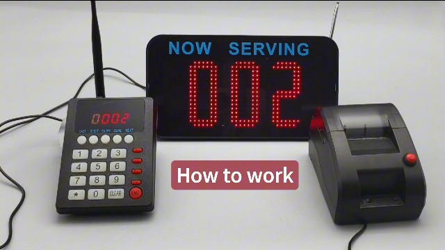 Take A Number Dispenser Digital Queue Management System - LED Display ...