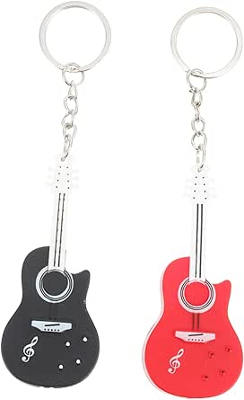 jojofuny 2pcs Key Chain Miniature Musical Instrument Keychains Cute Key ...