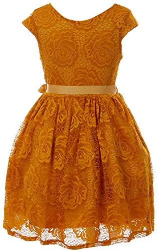 iGirlDress Little Girls Floral Design Lace Easter/Spring Dress Sizes 2-14