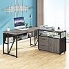 Amazon.com: Tribesigns 55 inches Computer Desk with Bottom Storage ...