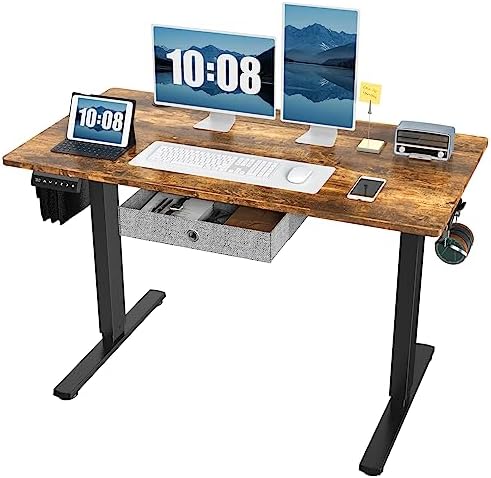 Amazon.com: OLIXIS Electric Desk with Drawer, 48 x 24 Inch Ergonomic ...