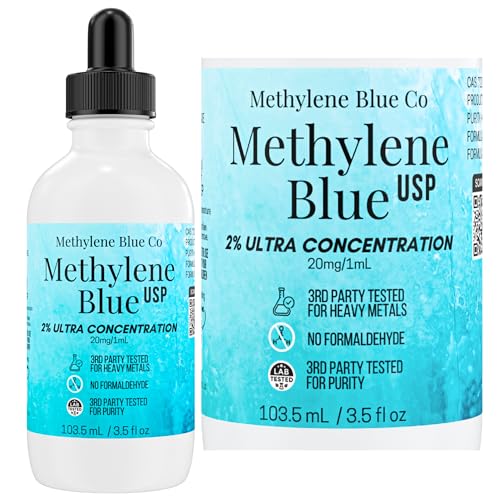 Methylene Blue, 2% Ultra Concentration Pharmaceutical Grade for Humans ...