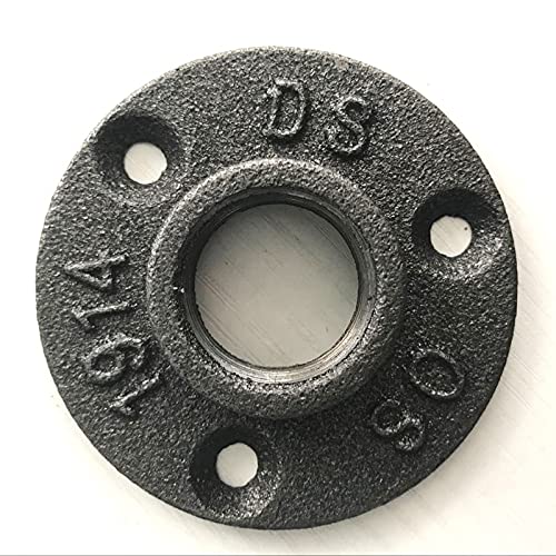 Buy PENFZRN Flange 1pcs cast iron flanges Thread BSP Malleable Iron 1/2 ...