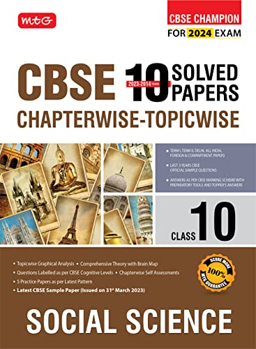 Buy MTG CBSE 10 Years Chapterwise Topicwise Solved Papers Class 10 ...