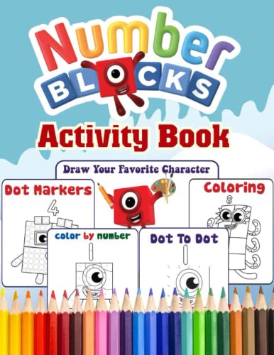 Buy Numberblocks Activity Book: Coloring, Colour by number, Dot to Dot ...