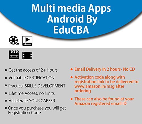 Multi media Apps Android By EduCBA ( Email Delivery in 2 hours - No CD ...