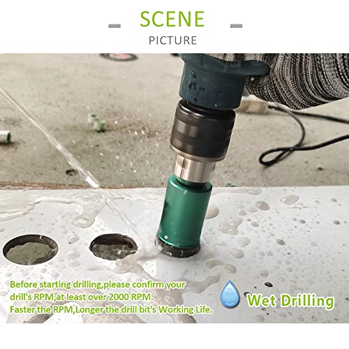 FACHLICH Porcelain Tile Drill Bits 20mm 2pcs with Triangle Shank for ...