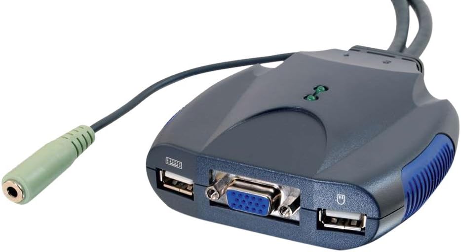 Amazon.com: C2G TrueLink Series 2-Port VGA, USB Micro KVM with Audio ...