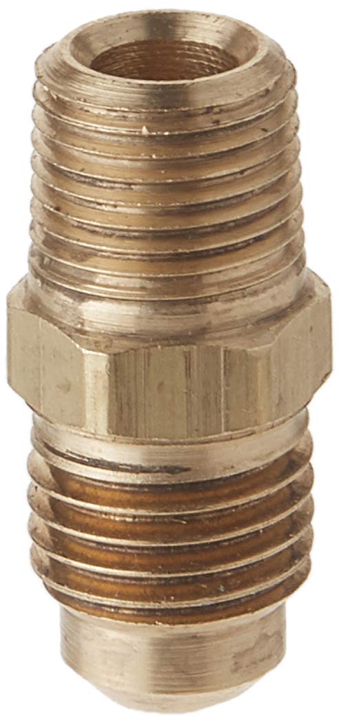Parker Hannifin 48F-4-2 Brass Male Connector, 45 Degree Flare Fitting, 1/4" Flare Tube x 1/8 ...