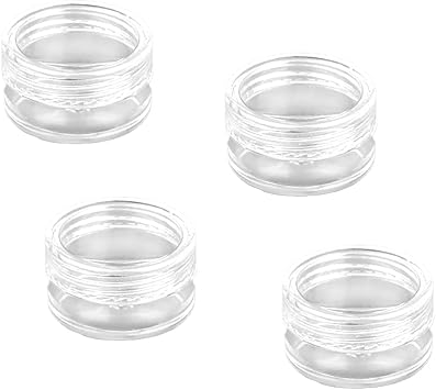 Empty Sample Pots, 4 Pcs Empty Plastic Cosmetic Jars, Clear Travel ...