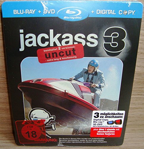 Jackass 3 - 2-Disc Limited Edition Steelbook (Blu-Ray + 3D DVD ...