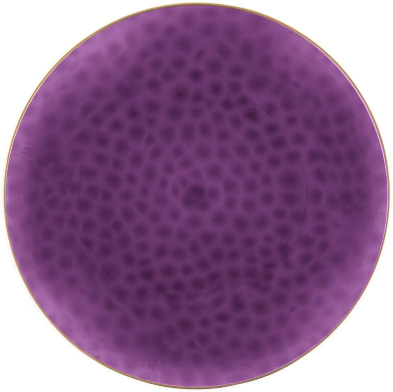 Amazon.com: EcoQuality 7" inch Round Hammered Translucent Purple ...