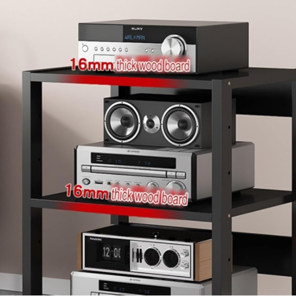 Small Audio Cabinet Vinyl DJ Stand Two Tier DJ Cabinet Record