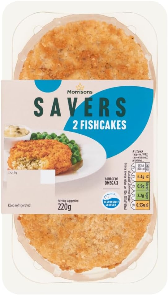 Morrisons Savers 2 Fishcakes 220g : Amazon.co.uk: Grocery