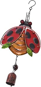 Amazon.com : Happyyami Ladybug Wind Chimes Pendant Hanging Decor Metal ...