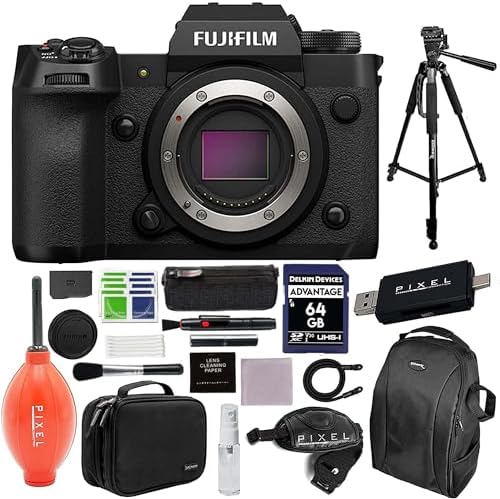 Amazon.com : Fujifilm X-H2 Mirrorless Camera Body Black Bundle with ...