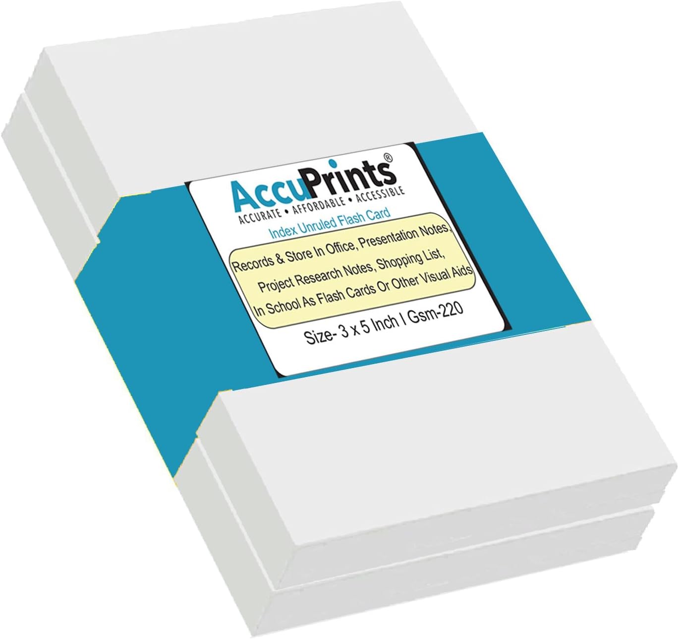 Turron Bulk Box - Plain Index Flash Cards - Suitable for Study, Home ...