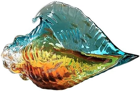 Amazon.com: Glass Seashell Decor Hand Blown Glass Conch Shell Figurines ...