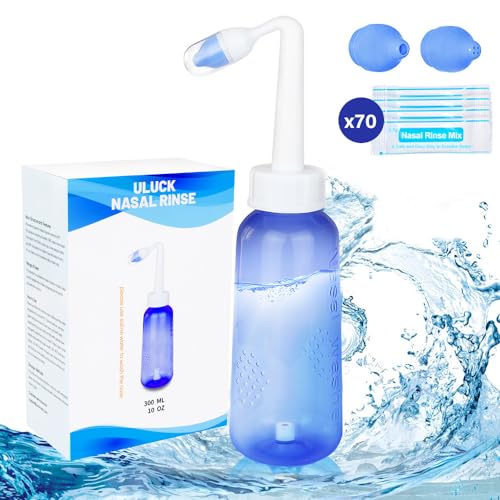 Neti Pot Sinus Rinse Kit with 70 Packets Nasal Wash Salt,Sinus Rinse ...