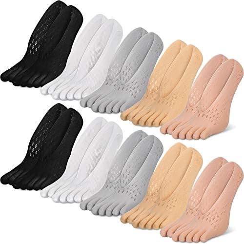 10 Pairs Women Toe Socks No Show Toe Socks Women Five Finger Socks Low ...