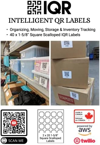 Amazon.com : IQR Intelligent QR Labels for Moving, Organizing & Storage ...