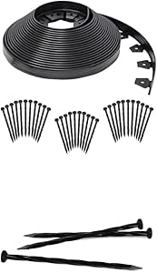 Amazon.com : EasyFlex No-Dig Landscape Edging Kit - 100 ft, Black & EasyFlex 8-Inch Nylon Spiral ...