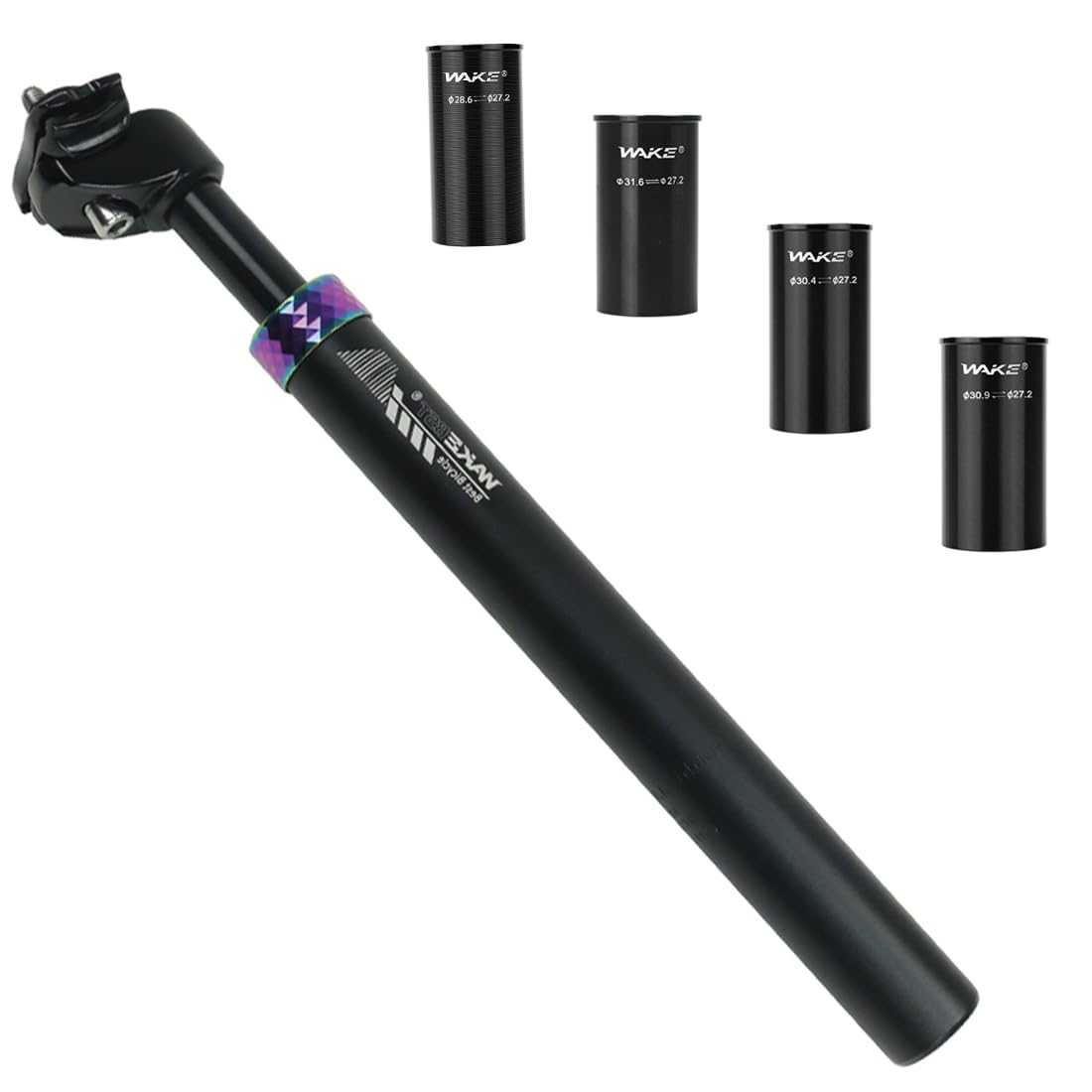 FOMTOR Bike Seatpost, Seatpost 27.2* 350mm, with Bike Seatpost Adapter ...