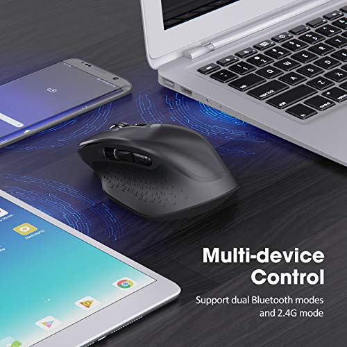 VicTsing Pioneer Rechargeable Bluetooth Mouse, Easy-Switch Up - Want It All