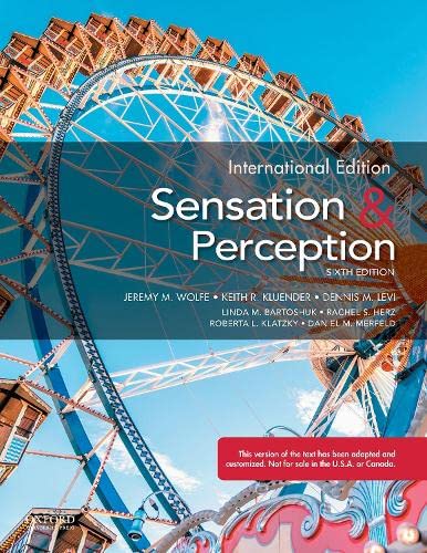 Amazon.com: Sensation and Perception: 9780197551967: Wolfe, Jeremy ...