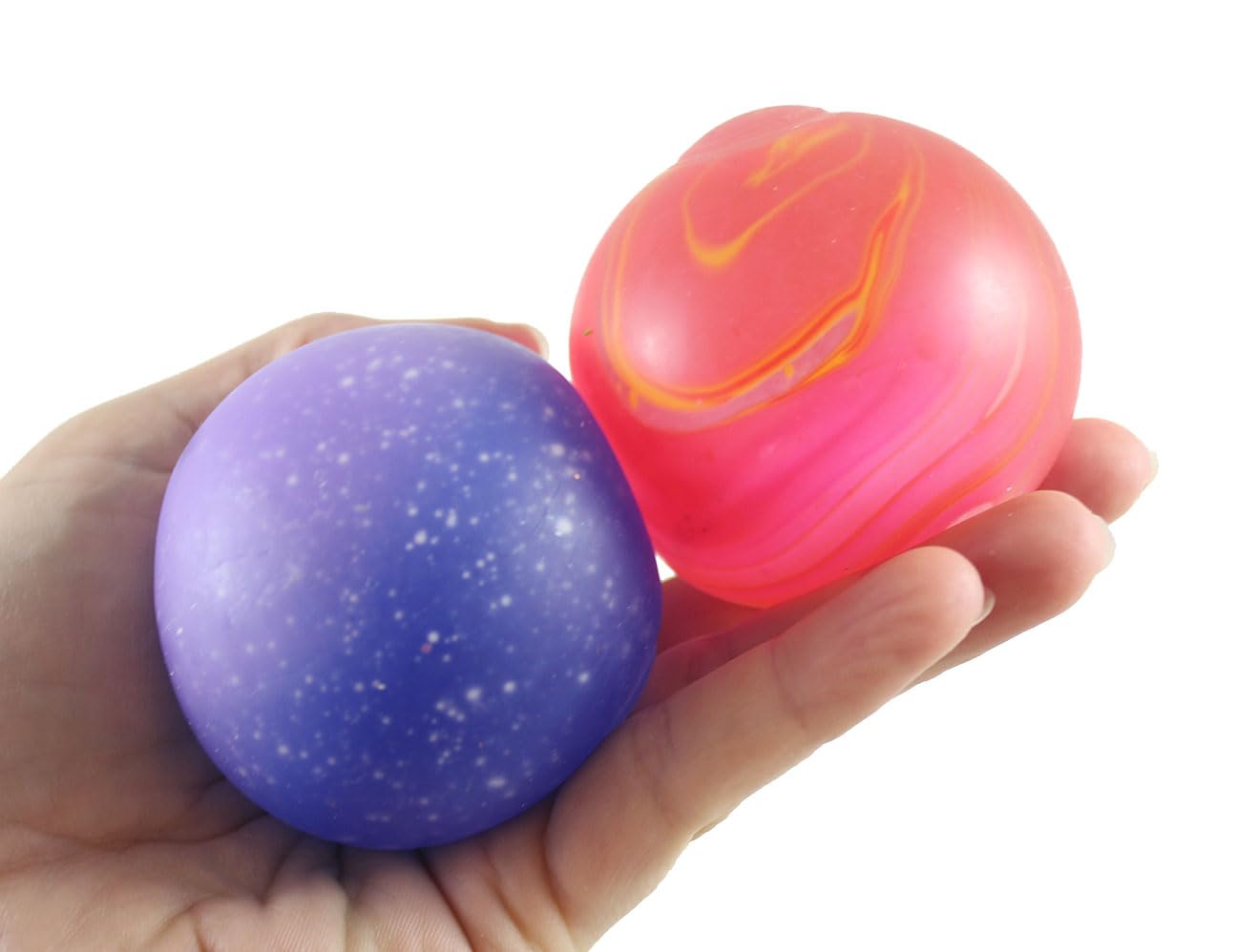 Amazon.com: Set of 2 Space Sugar Balls - Galaxy and Planet Swirl Thick ...