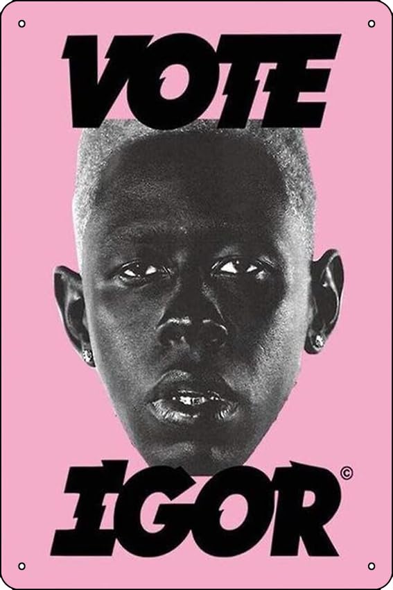 Amazon.com : Vote Igor Pink Poster Metal Tin Sign 12 X 8 Inch Funny Man ...