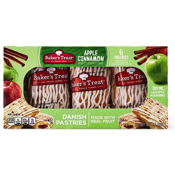 Amazon.com: Baker's Treat Apple Danish - 16.5 oz (468g) : Grocery ...