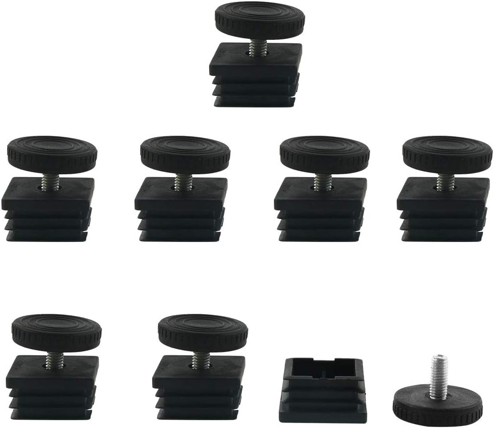 uxcell M8 Leveling Feet 50 x 50mm Square Insert Adjustable Furniture ...