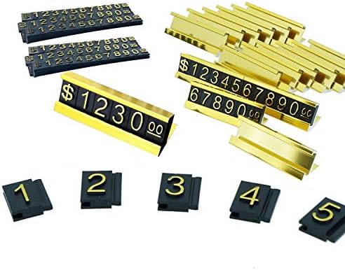 Amazon.com : SunnyZoo Price Tag Adjustable Counter Stand Label Metal ...