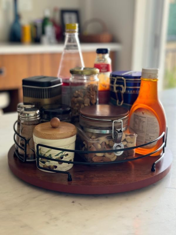 easy root 14 Inch 360 Degree Rotating Spice Rack for Kitchen Countertop ...