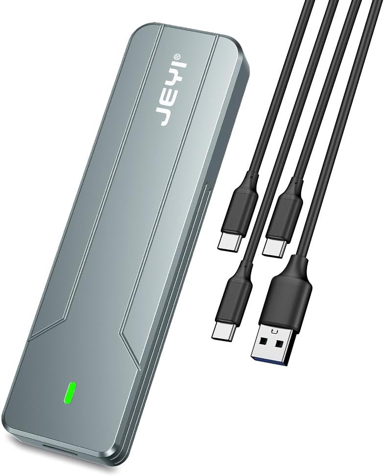 Amazon.com: JEYI M.2 Enclosure, USB 3.2 Gen 2 10Gbps M.2 NVMe SSD ...