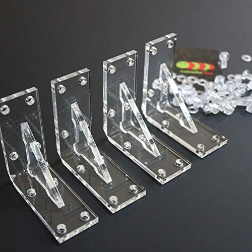 Amazon.com: 4 x Angled L Brackets, Polished Clear Transparent Acrylic ...