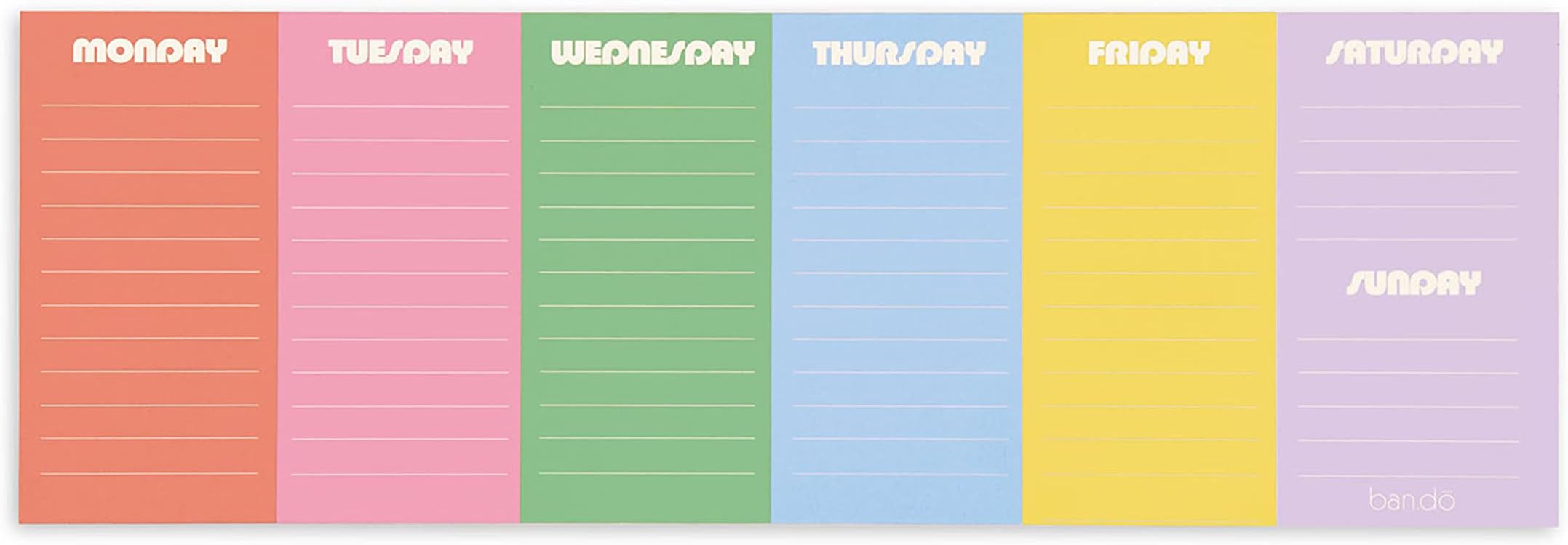 Amazon.com : ban.do Weekly Planner Notepad, Mini Desk Planner, Undated ...