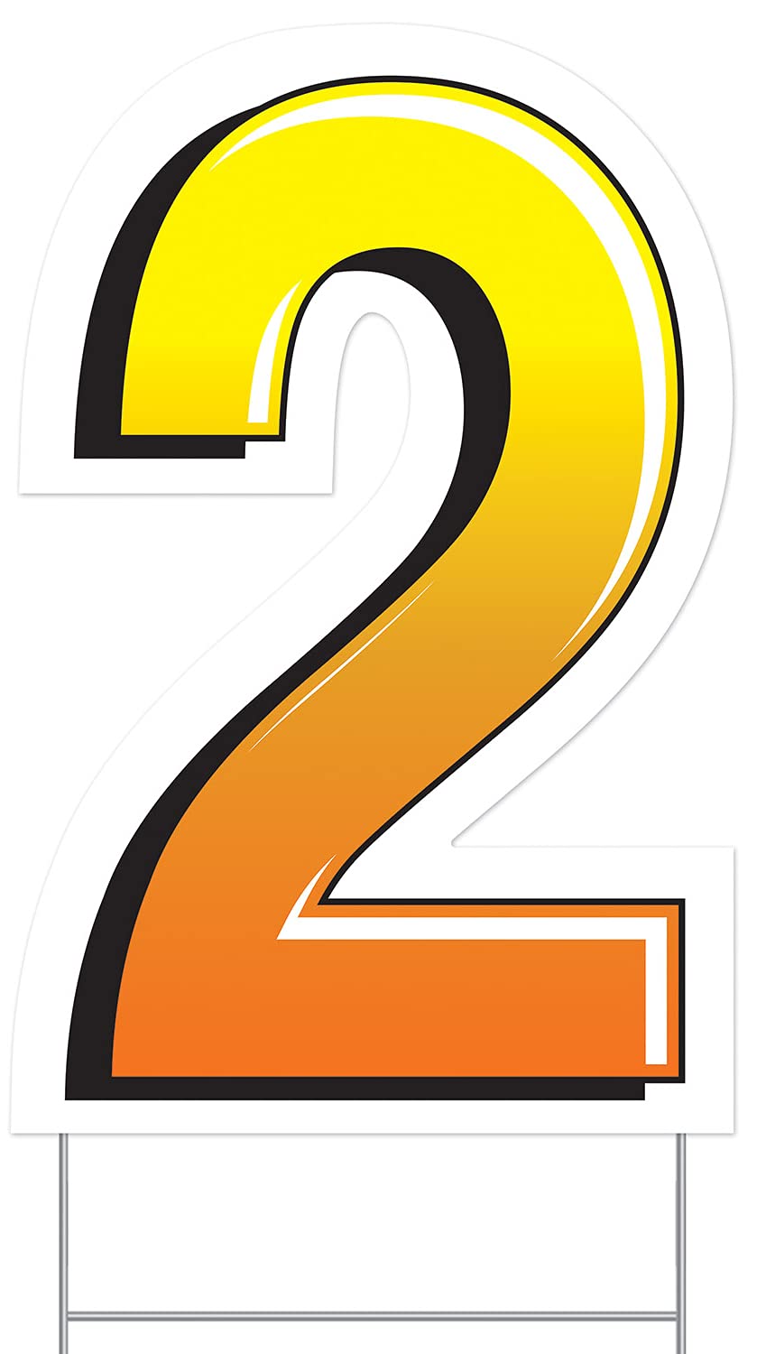 Amazon.com: Beistle Number 2 Yard Sign with Metal Stakes : Home & Kitchen