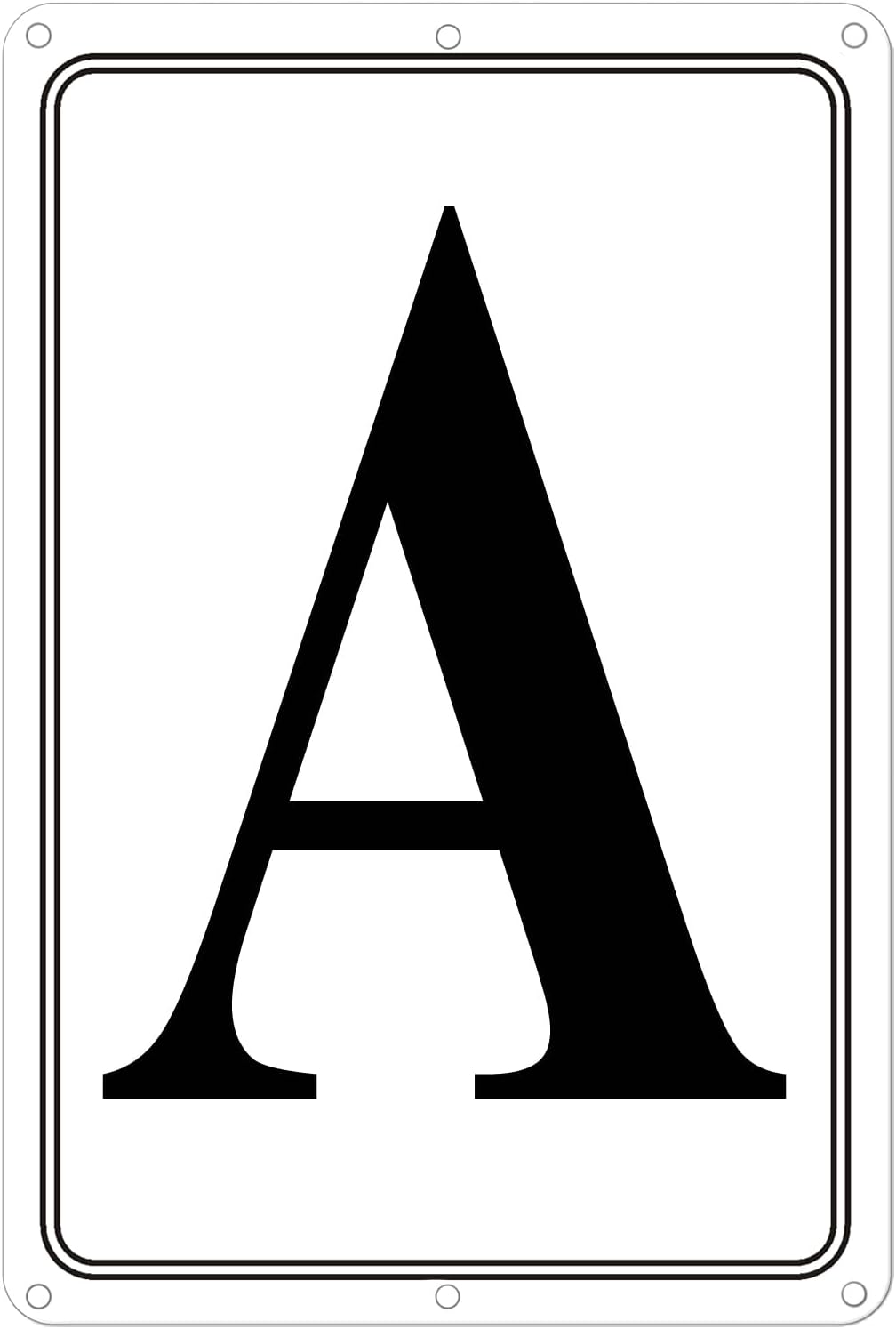 Amazon.com : i-CowFun Premium Aluminum Letter Sign A - 12" X 8" Parking ...