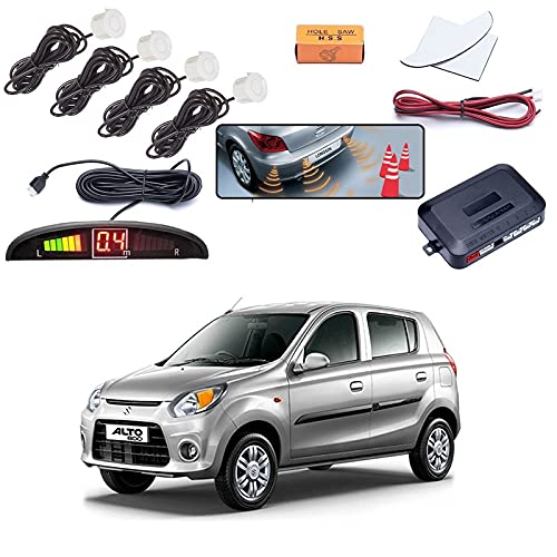 Olmeo Reverse Car Parking Sensor Led Display White for Maruti Suzuki ...