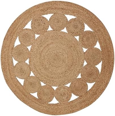 Amazon.com: RIANGI Hand Woven Braided Jute Rug - 5' Round - Reversible ...