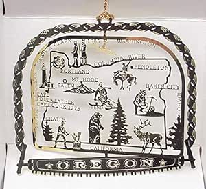 Amazon.com: Oregon State Brass Christmas Ornament : Home & Kitchen