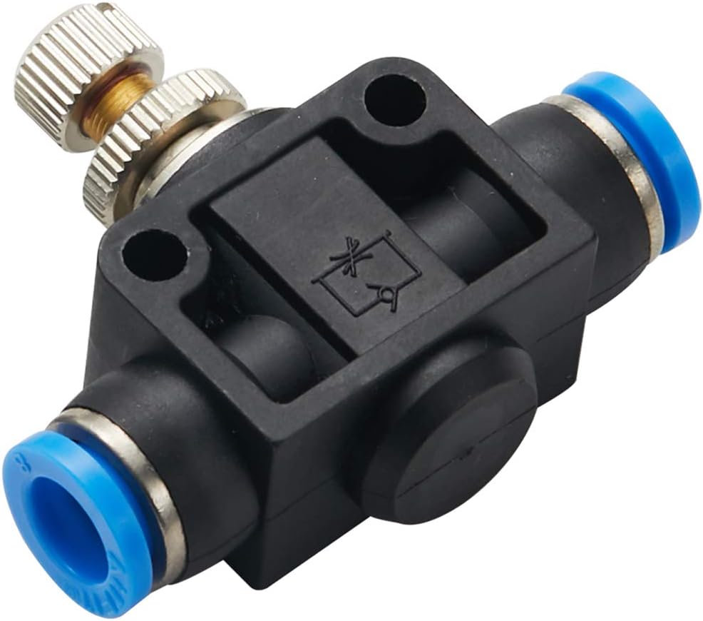 Amazon.com: SU-04 1/4" Tube OD Air Flow Contol Valve Straight Union ...
