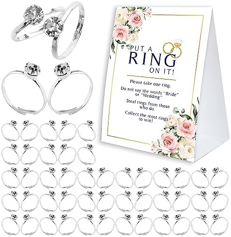 Amazon.com: Bridal Shower Ring Game, Put a Ring On It Bridal Shower ...