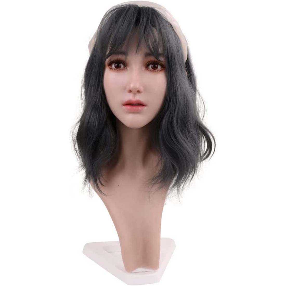 Amazon.com: SUAISKR Mannequin Real Human Head Mold Female Silicone Wig ...